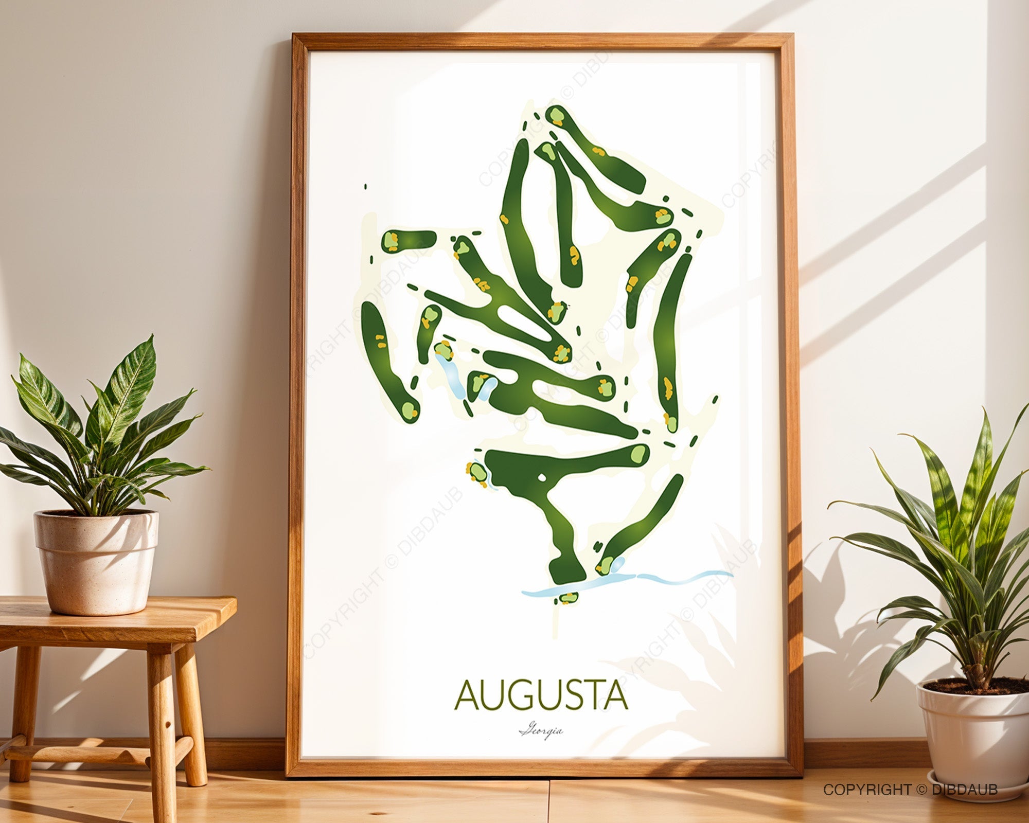 Golf Course Map Prints - Premium Quality Golf Prints – Dibdaub