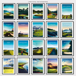 Golf Art Prints and Posters of world famous Golf Courses – Dibdaub